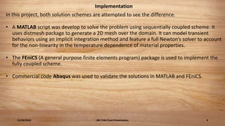 Coupled thermal structural finite elements analysis | PPTX