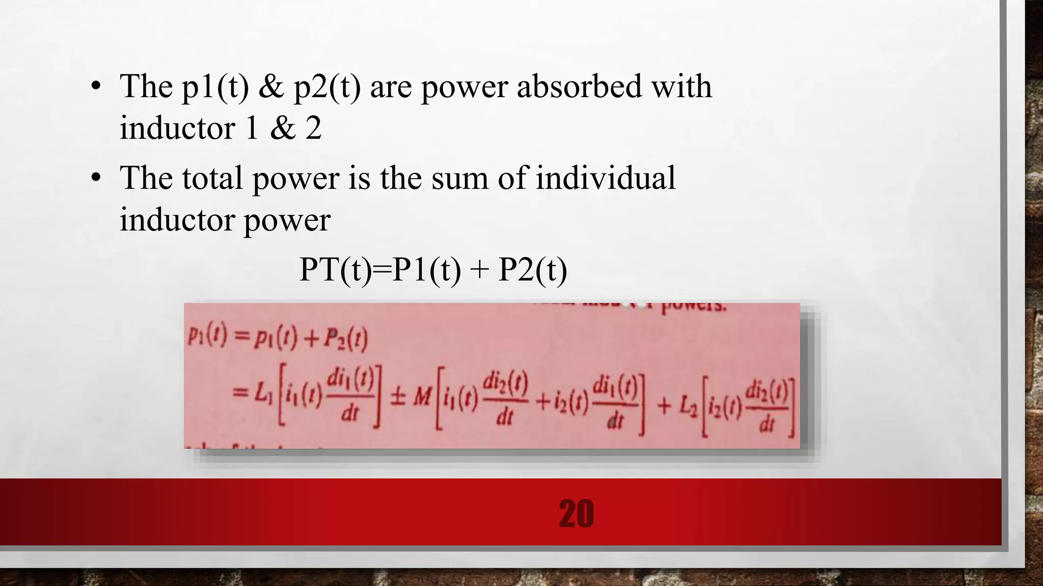 Couple inductor ,dot convention ,energy analysis | PPTX