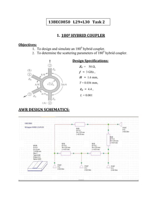 Coupler and power divider design in awr | PDF