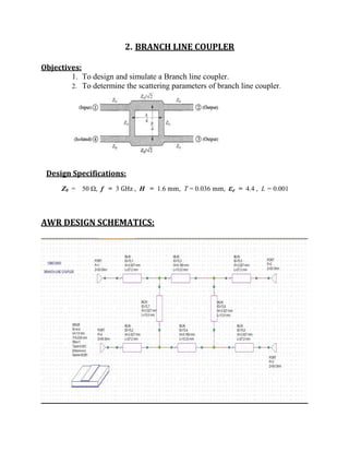 Coupler and power divider design in awr | PDF