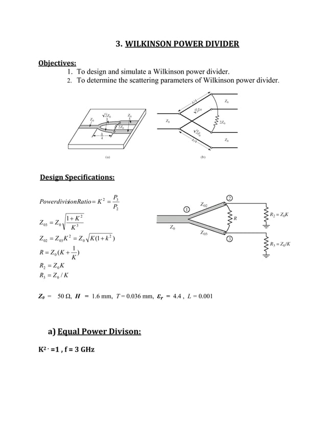 Coupler and power divider design in awr | PDF