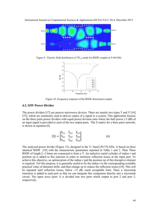 COUPLER, POWER DIVIDER AND CIRCULATOR IN V-BAND SUBSTRATE INTEGRATED WAVEGUIDE TECHNOLOGY | PDF ...