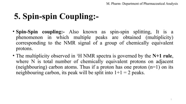 Spin-Spin Coupling and Coupling constant.pptx