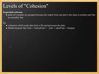 CakeFest 2011 - Coupling and cohesion | PPT