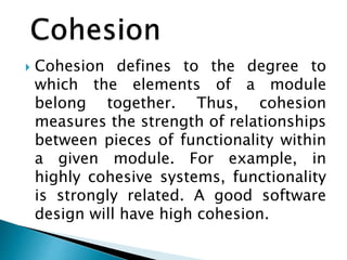 Coupling and cohesion | PPT