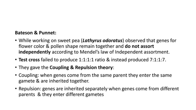Coupling and repulsion human genetics | PPTX
