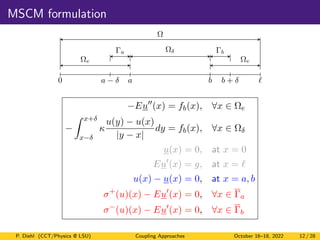 Challenges for coupling approaches for classical linear elasticity and bond-based peridynamic ...