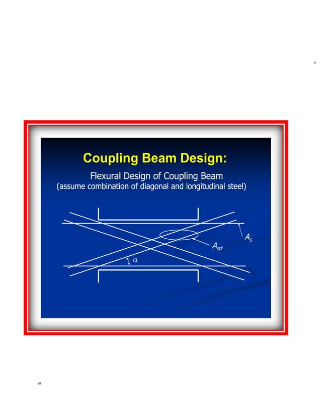 Coupling beams design كمرات وجوائز ربط بجدران القص | PDF