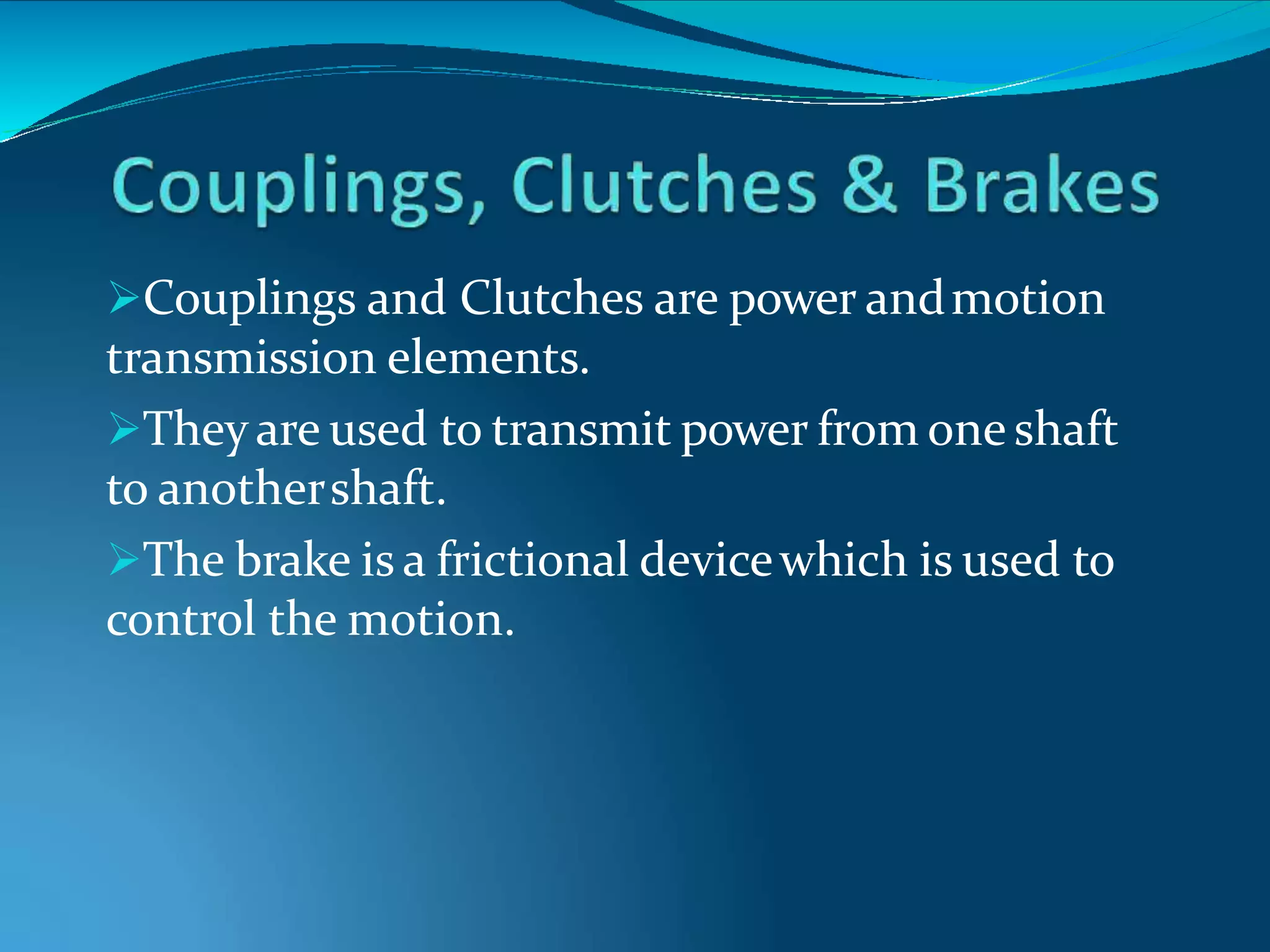 Coupling clutch brake for mechanical engineering | PPTX