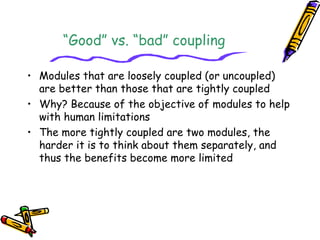 Coupling coheshion tps | PPT | Programming Languages | Computing