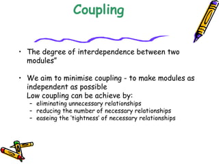 Coupling coheshion tps | PPT | Programming Languages | Computing