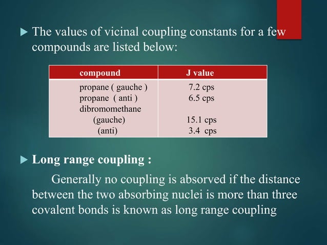Coupling constant | PPTX | Chemistry | Science