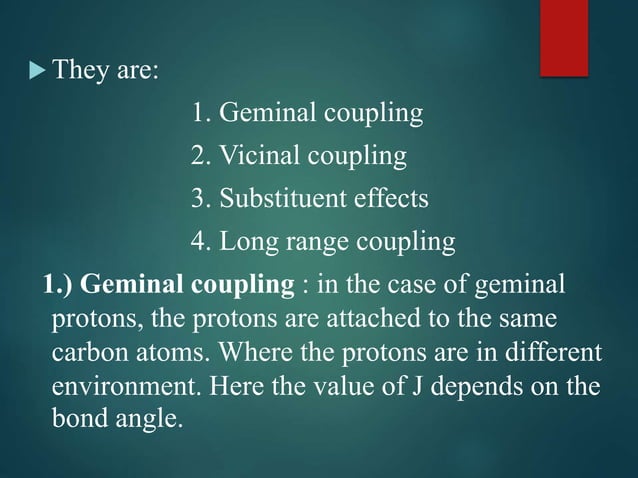 Coupling constant | PPTX | Chemistry | Science