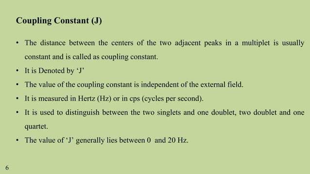 COUPLING CONSTANT.pptx | Chemistry | Science