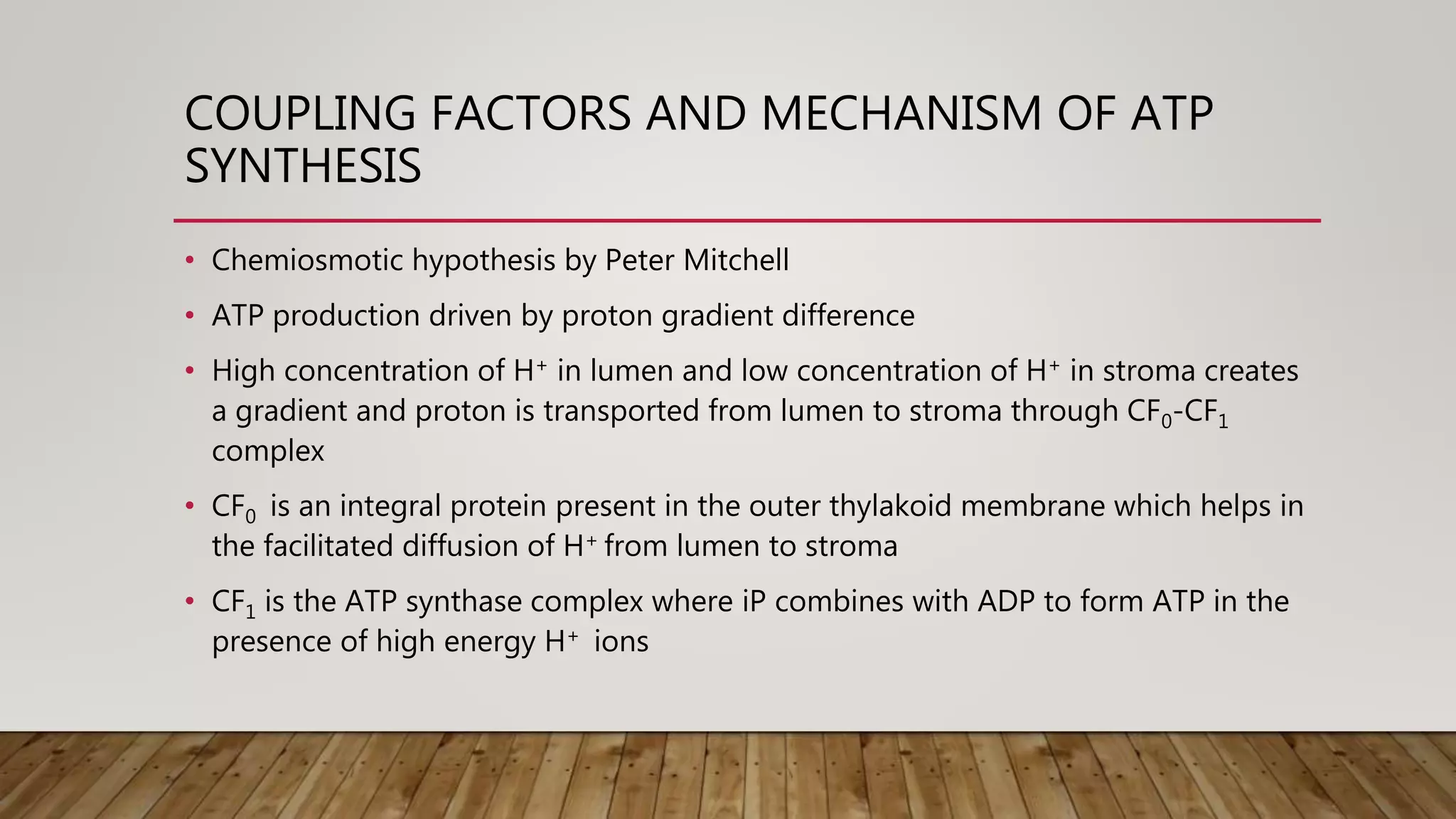 Coupling factors and mechanism of atp synthesis and | PPT