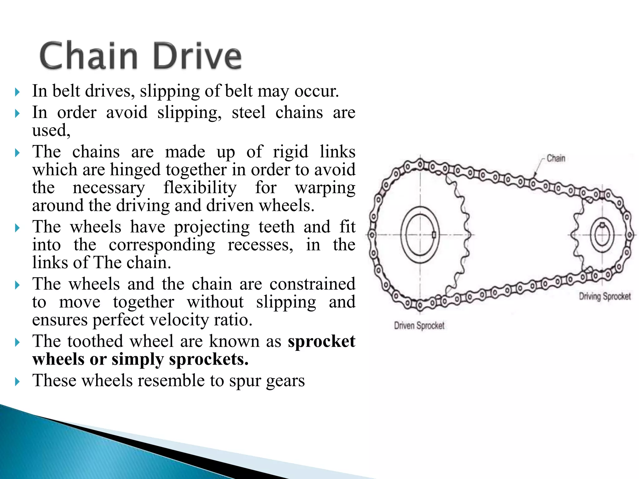 Power transmission elements BASIC MECHANICAL ENGINEERING SEM-II | PPTX
