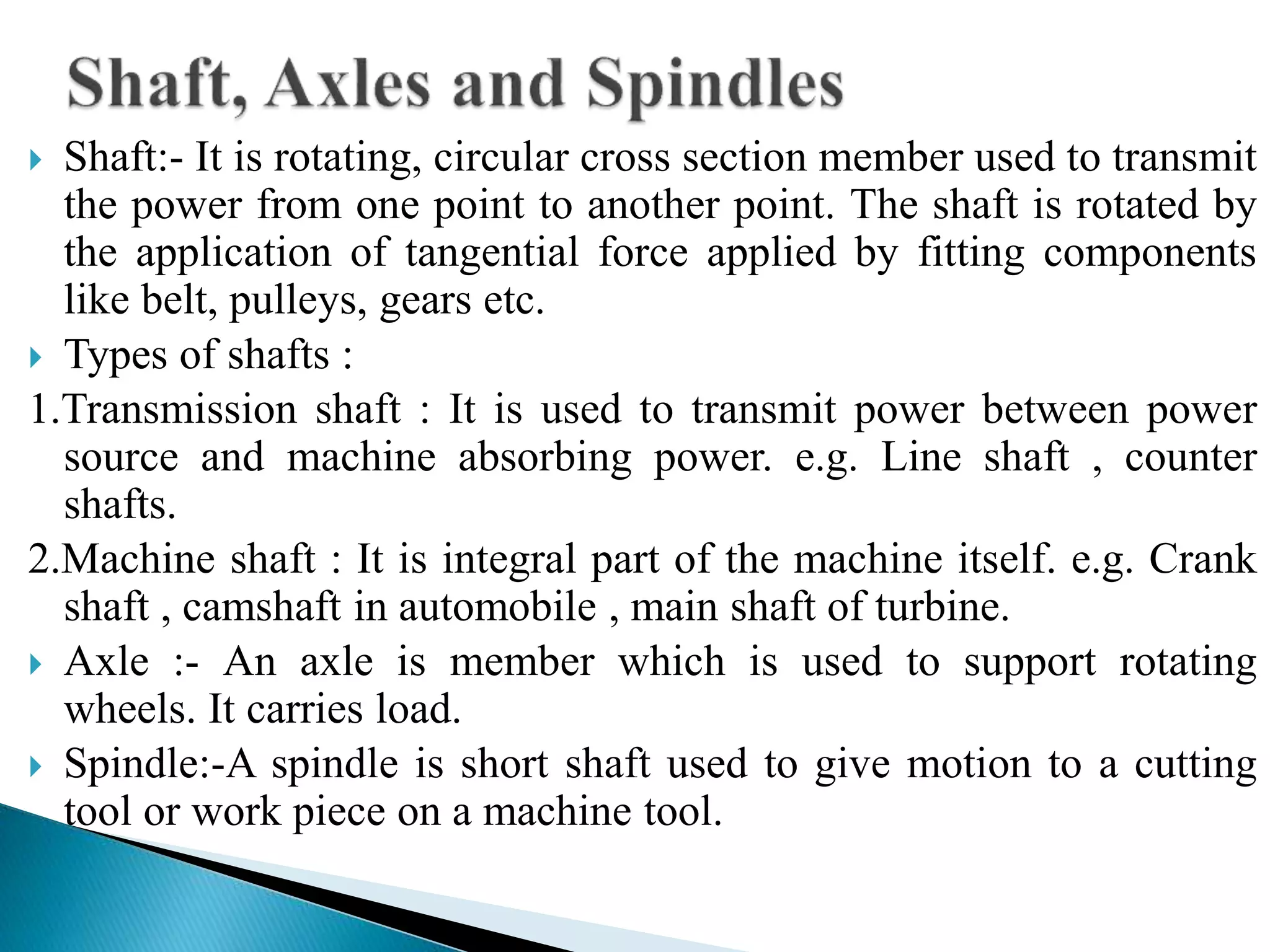 Power transmission elements BASIC MECHANICAL ENGINEERING SEM-II | PPTX ...