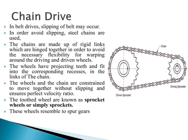 Power transmission elements BASIC MECHANICAL ENGINEERING SEM-II | PPTX ...