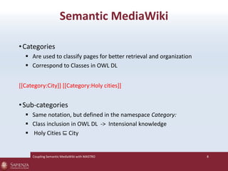 Coupling Semantic MediaWiki with MASTRO | PPTX