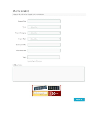 Coupon submission form | PDF