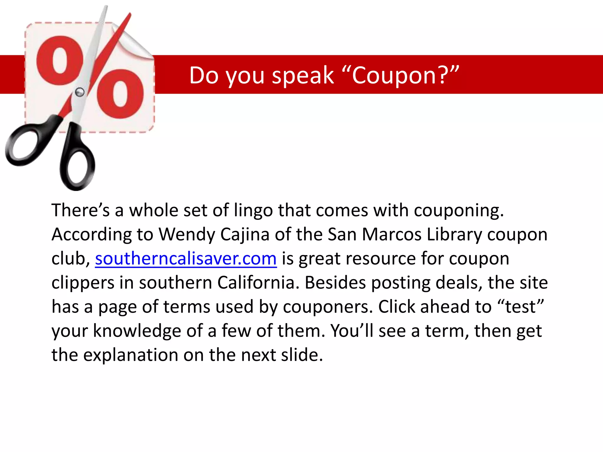 Coupon terms | PPTX | Coupons and Discounts | Shopping