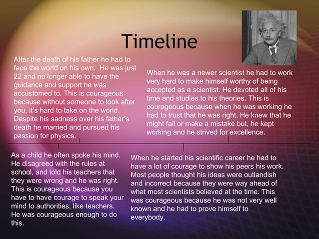 Albert Einstein Courage Project | PPT | Physics | Science