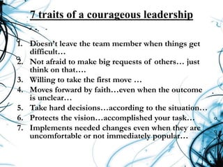 Courageous leadership | PPTX