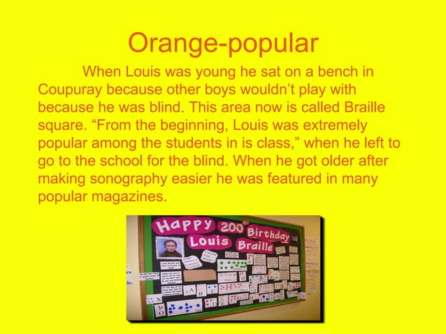 Louis Braille courage project | PPT