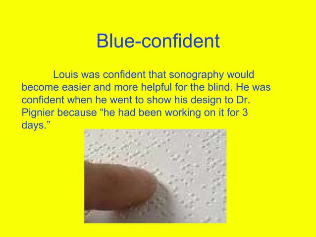 Louis Braille courage project | PPT