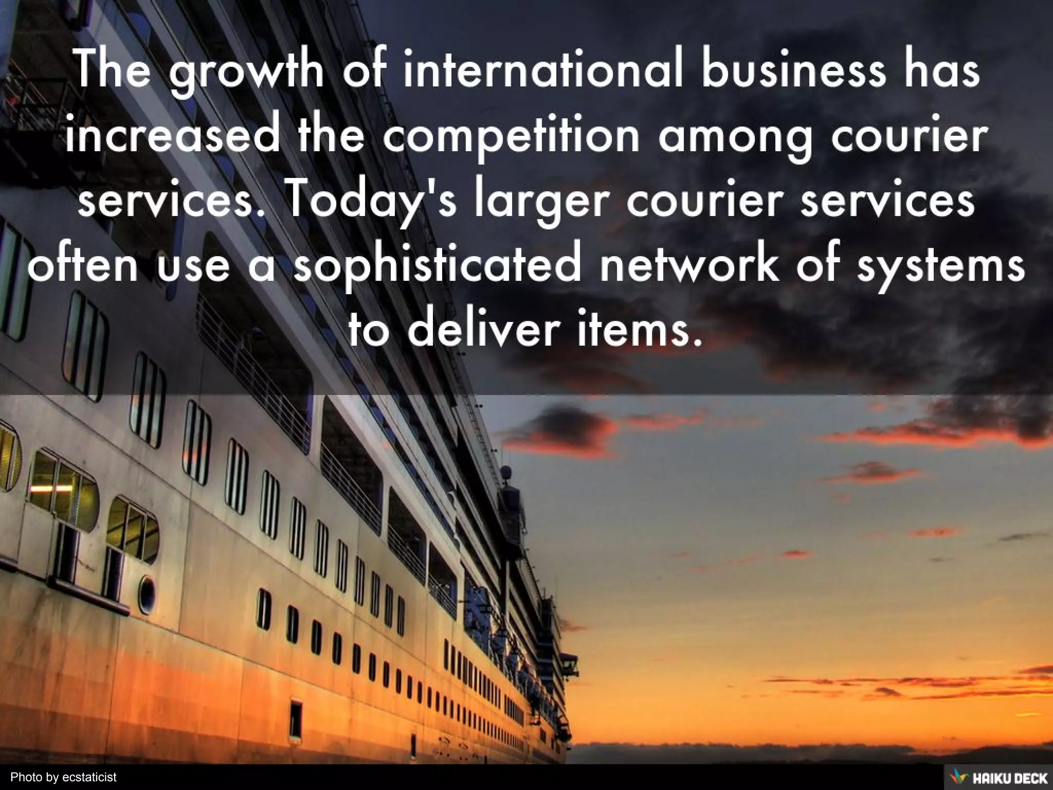 Courier services definition, history and types | PDF