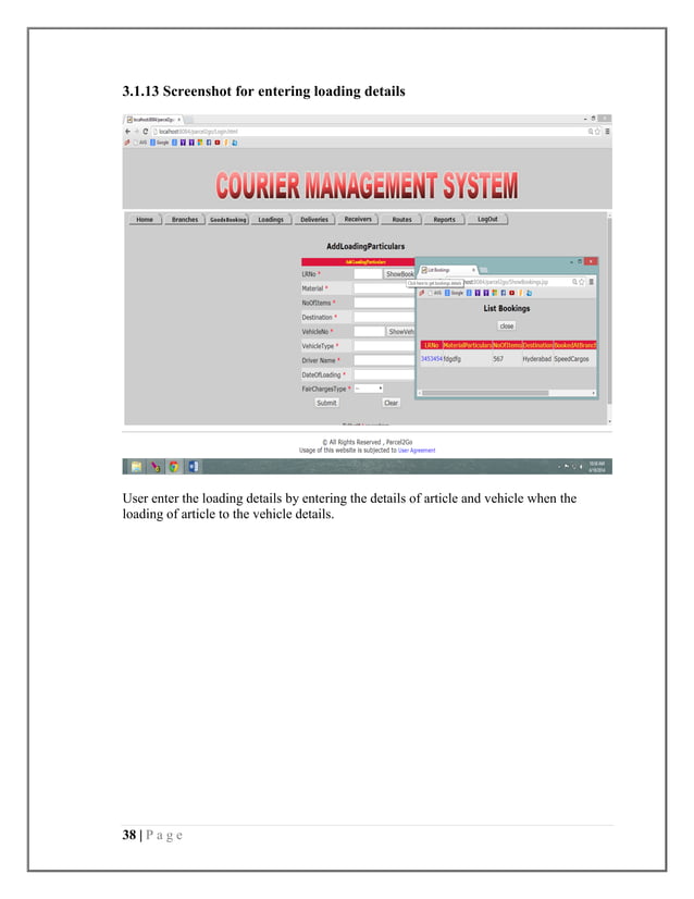 Courier management system project report.pdf | Logistics and Transportation Industry | Industries