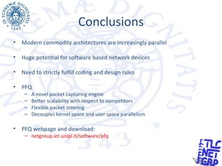 PFQ@ 9th Italian Networking Workshop (Courmayeur) | PPT | Computer Networking | Computing