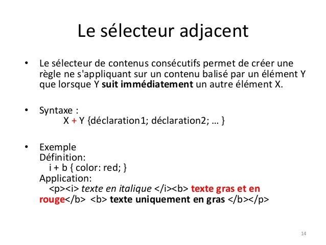 Cours Css Feuilles De Style En Cascade Mars 2015