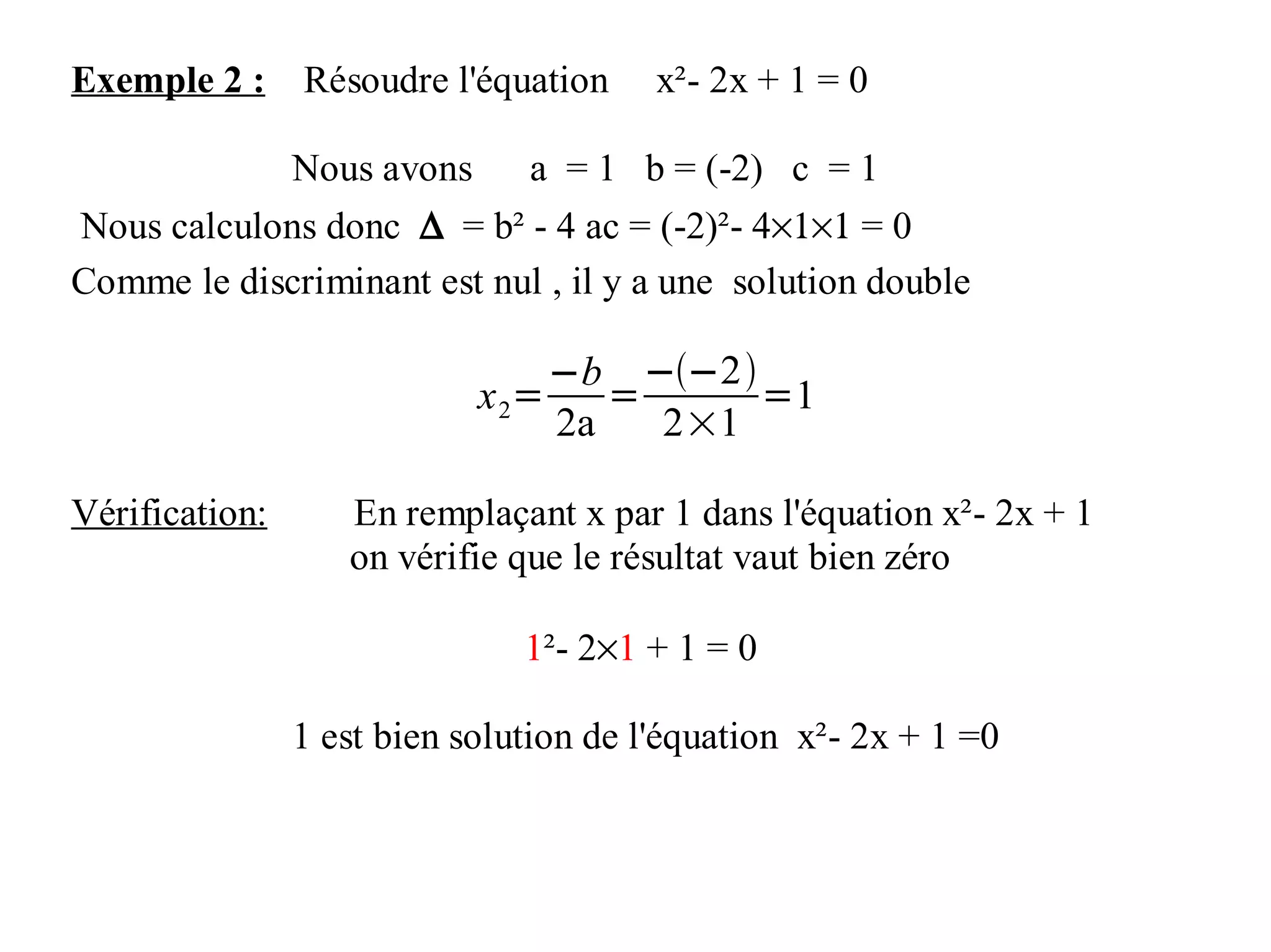 Cours Equation 2 Degre | ODP