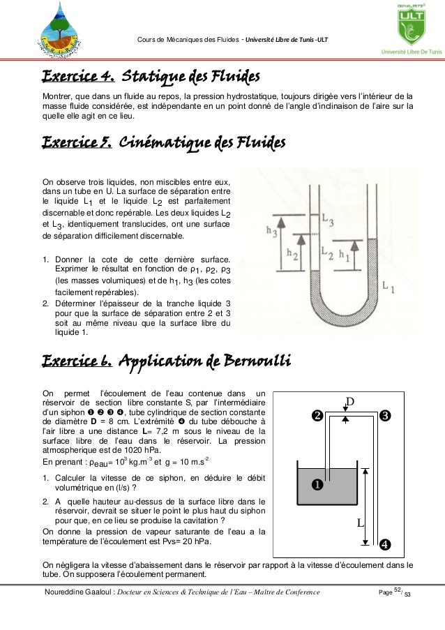 exercice corrigé statique des fluides barrage