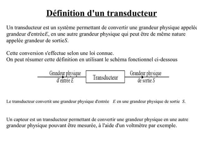 Cours Transducteur | ODP