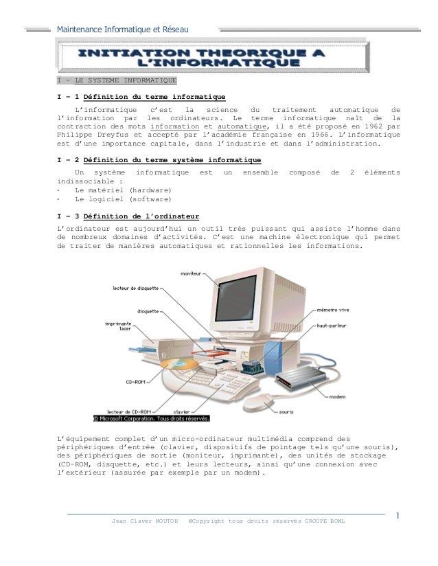 PDF Télécharger support de cours maintenance informatique Gratuit PDF ...