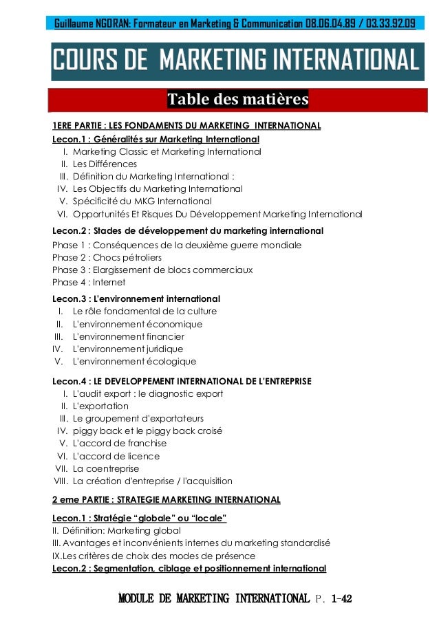 cours de marketing 1ere année pdf