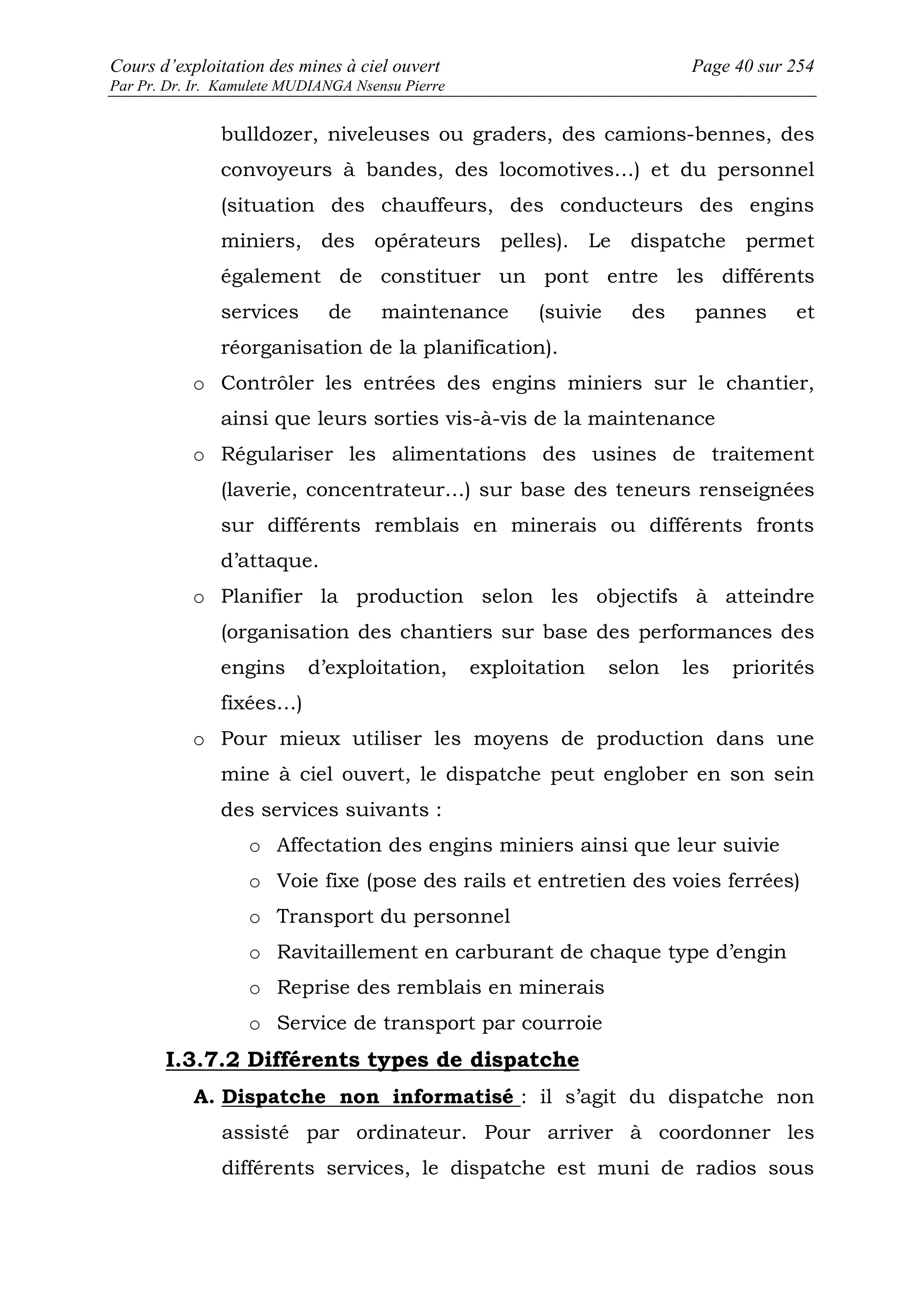 Cours Dexploitation Des Mines à Ciel Ouvert Pdf