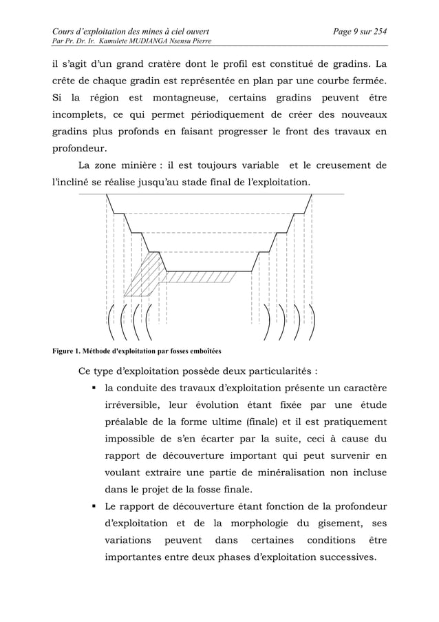 Cours d'exploitation des mines à ciel ouvert Cours d'exploitation des mines à ciel ouvert