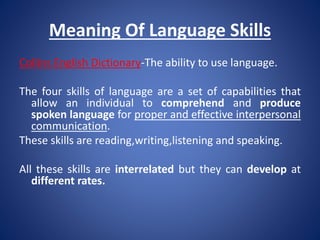 Importance of Ianguage Skills | PPTX