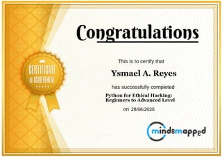 Python for Ethical Hacking: Beginners to Advanced Level | PDF