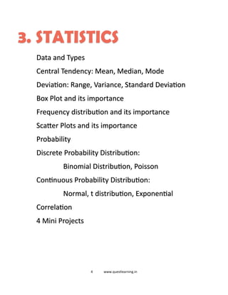 Topics you need to learn to master Data Science | PDF