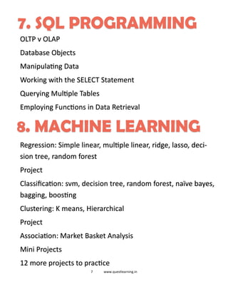 Topics you need to learn to master Data Science | PDF