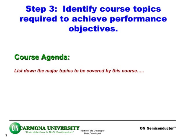 Course Development Template | PPT