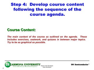 Course Development Template | PPT
