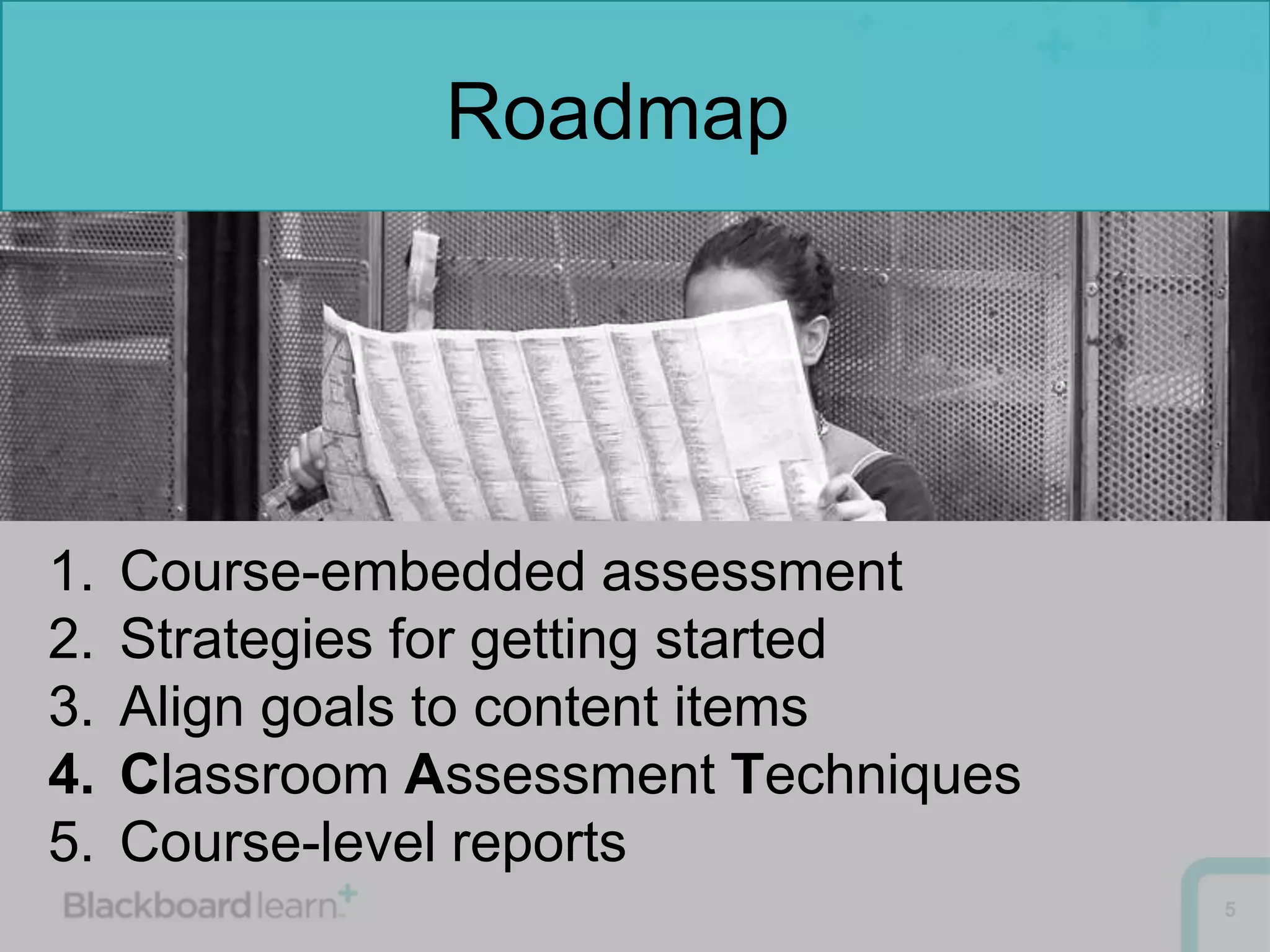 Course embedded assessment using goals, alignments and reporting | PPT