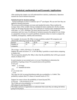 Statistical applications | PPT