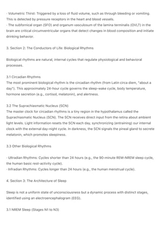 Topic: Sleep, Hunger, and Thirst; Biological Rhythms; State of Sleep ...