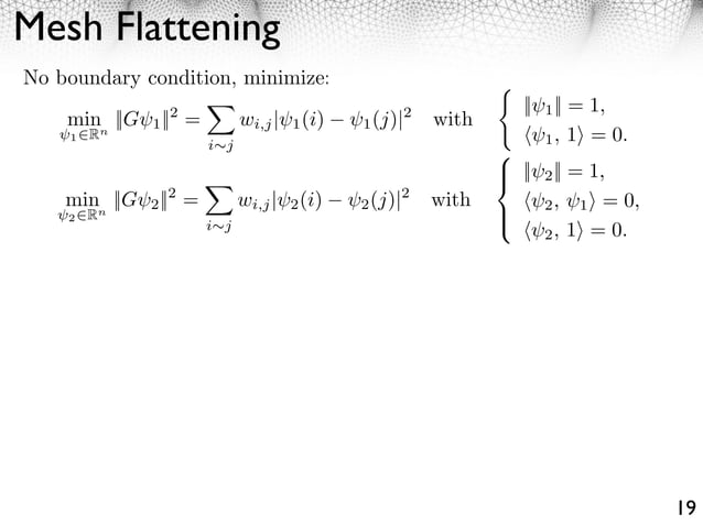 Mesh Processing Course Mesh Parameterization Ppt